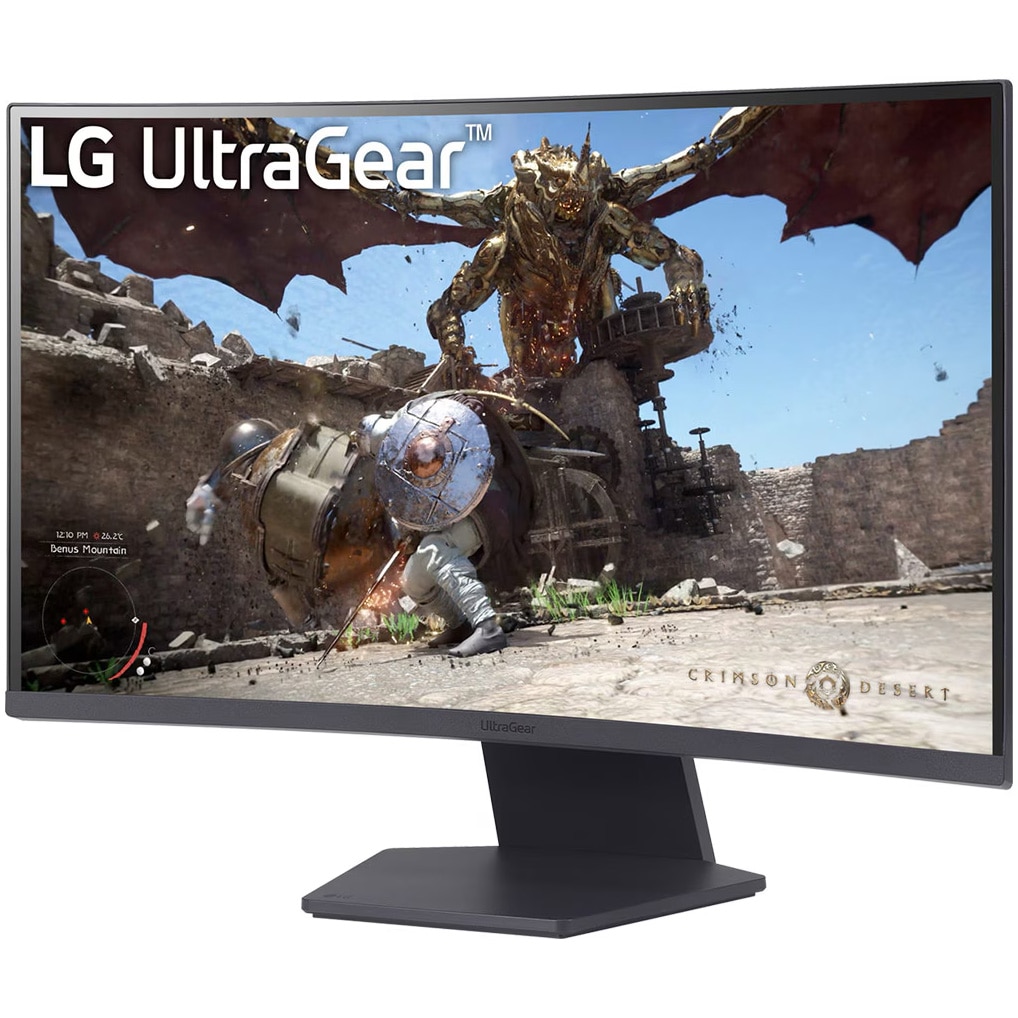 LG UltraGear™ 27GS60QC ívelt gamer monitor, 27", QHD, 180 Hz, 1 ms ...
