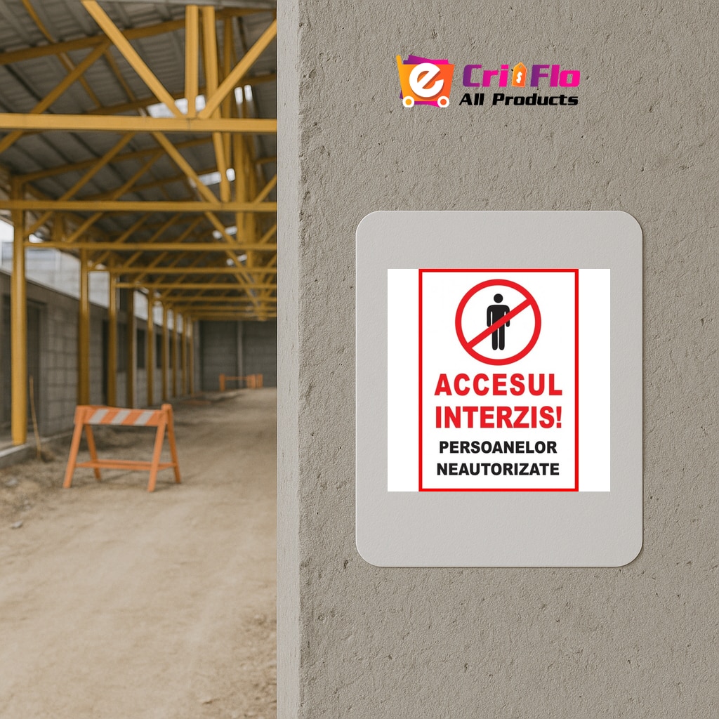 Indicator Accesul interzis persoanelor neautorizate v1, Sticker ...