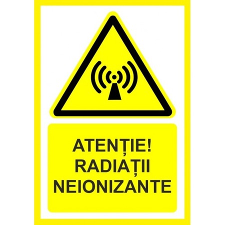 Indicator Atentie radiatii neionizante, Sticker autocolant, Cri-Flo ...