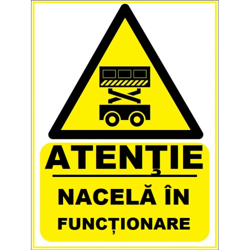 Indicator Atentie nacela in functionare, Sticker autocolant, Cri-Flo ...