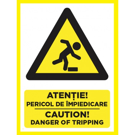 Indicator Atentie pericol de impiedicare caution danger of tripping ...