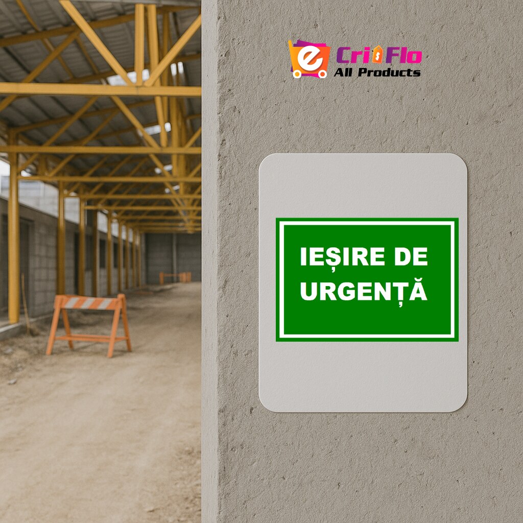 Indicator Iesire de urgenta, Sticker autocolant, Cri-Flo, Dimensiune A5 ...