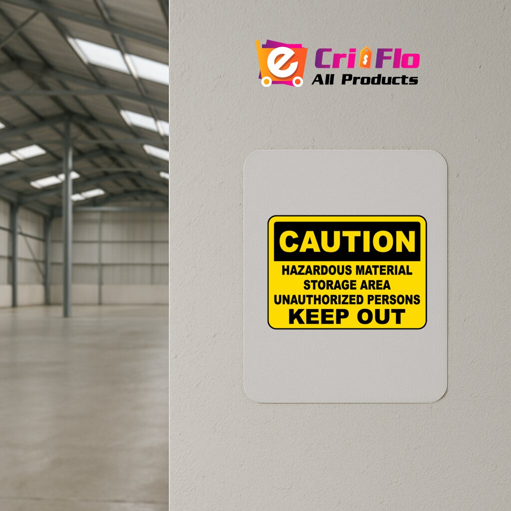 Indicator Hazardous Material Storage Area Sign, Sticker autocolant, Cri ...