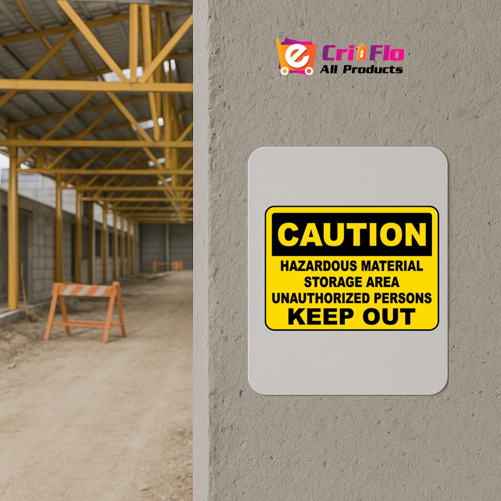 Indicator Hazardous Material Storage Area Sign, Sticker autocolant, Cri ...