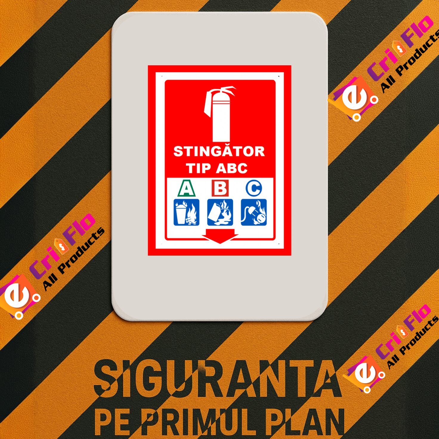 Indicator Pentru stingator tip ABC, Sticker autocolant, Cri-Flo ...