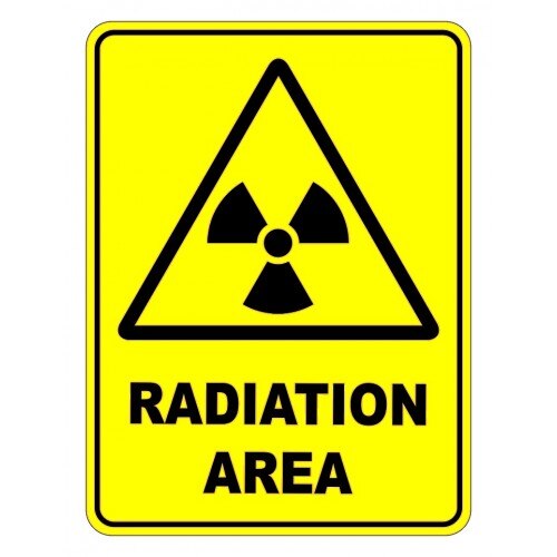 Indicator Radiation Area Warning Safety Sign, Sticker autocolant, Cri ...