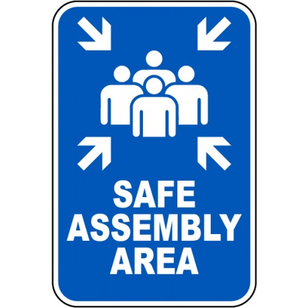 Indicator Safe Assembly Area Sign, Sticker autocolant, Cri-Flo ...