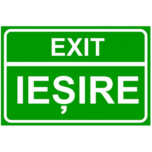 Indicator Semn exit si iesire, Sticker autocolant, Cri-Flo, Dimensiune ...