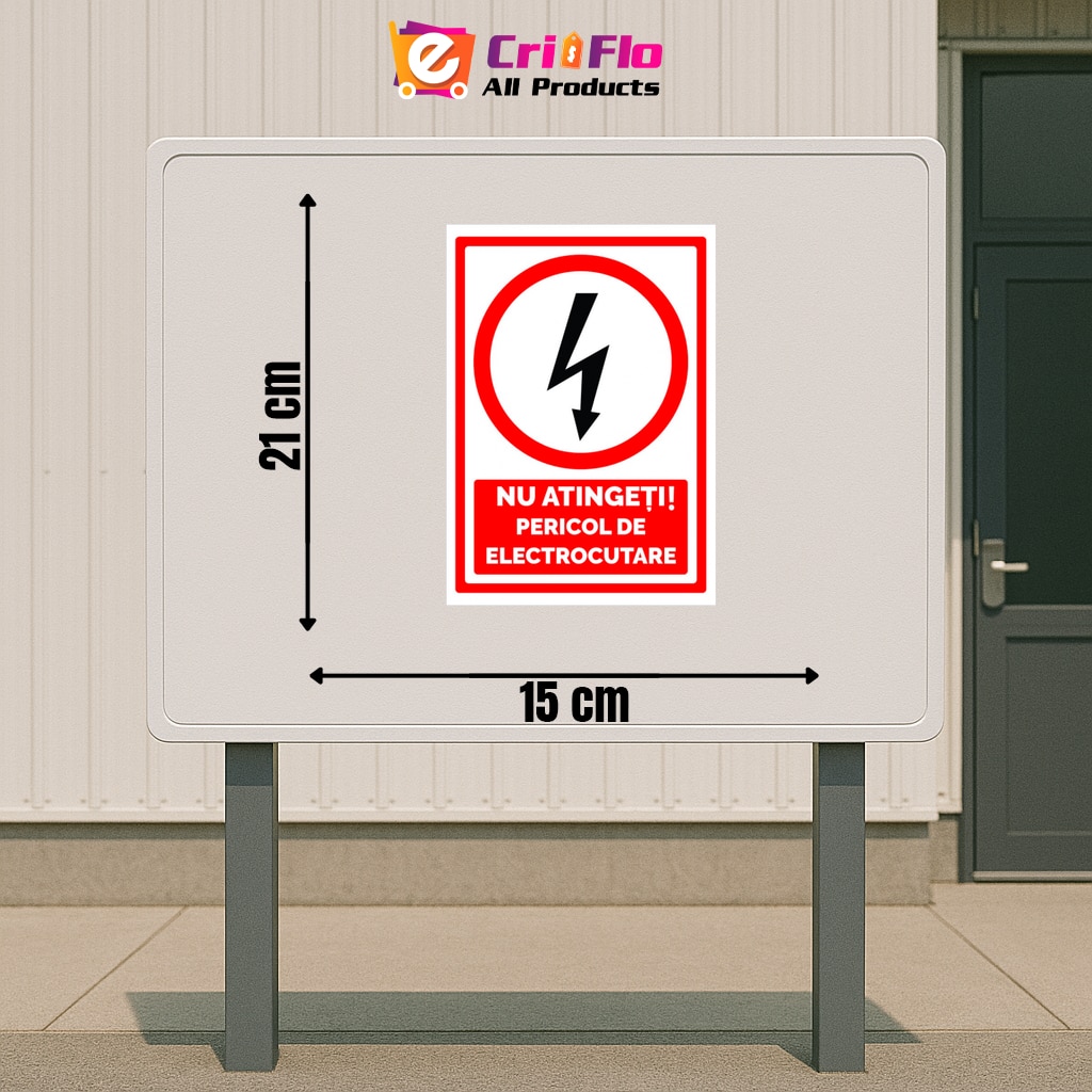Indicator Semn nu atingeti pericol de electrocutare, Sticker autocolant ...