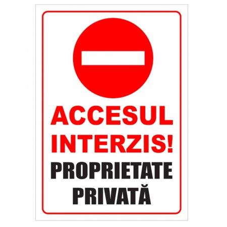 Indicator Semn pentru accesul interzis proprietate privata, Sticker ...