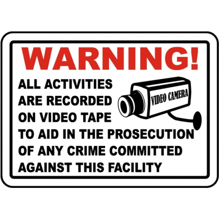 Indicator Activities Recorded on Video Tape Sign, Sticker autocolant ...