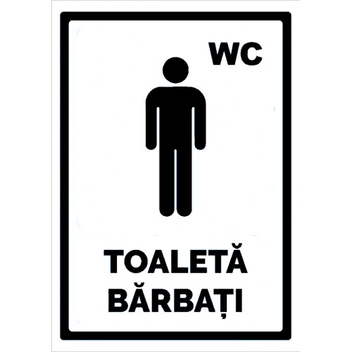 Indicator Alb pentru wc toaleta barbati, Sticker autocolant, Cri-Flo ...
