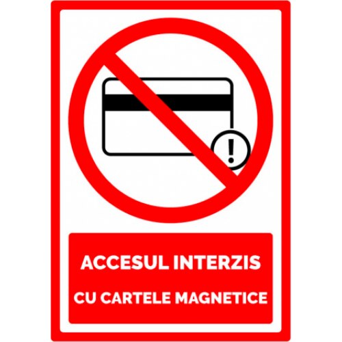 Indicator De interzicere accesul interzis cu cartele magnetice, Sticker ...