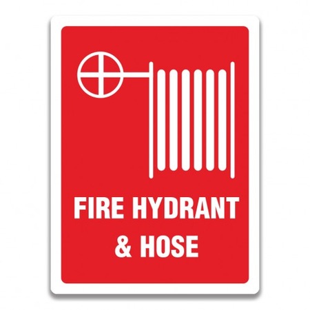 Indicator FIRE HYDRANT HOSE SIGN, Sticker autocolant, Cri-Flo ...