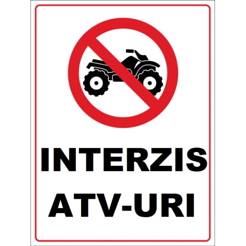 Indicator Interzis atv-uri, Sticker autocolant, Cri-Flo, Dimensiune A5 ...