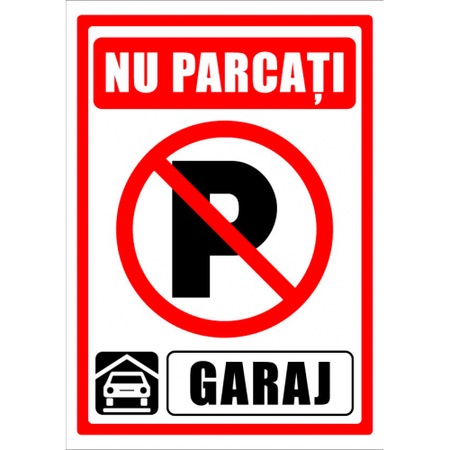 Indicator Nu parcati garaj auto, Sticker autocolant, Cri-Flo ...