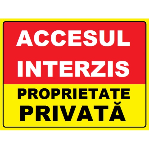 Indicator Pentru accesul interzis proprietate privata, Sticker ...