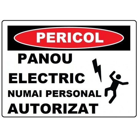 Indicator Pentru panou electric numai personal autorizat, Sticker ...