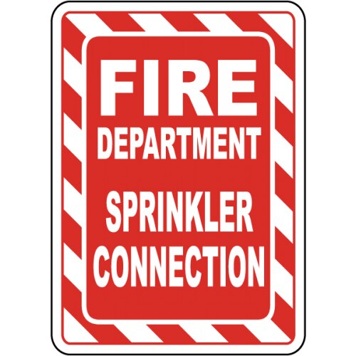Indicator Fire Department Sprinkler Connection Sign, Sticker autocolant ...