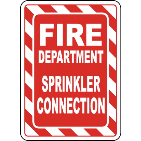 Indicator Fire Department Sprinkler Connection Sign, Sticker autocolant ...