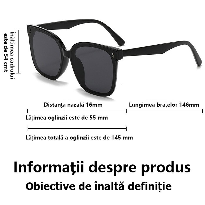 Ochelari de soare, vintage, unisex, lentile UV400, plastic/policarbonat ...