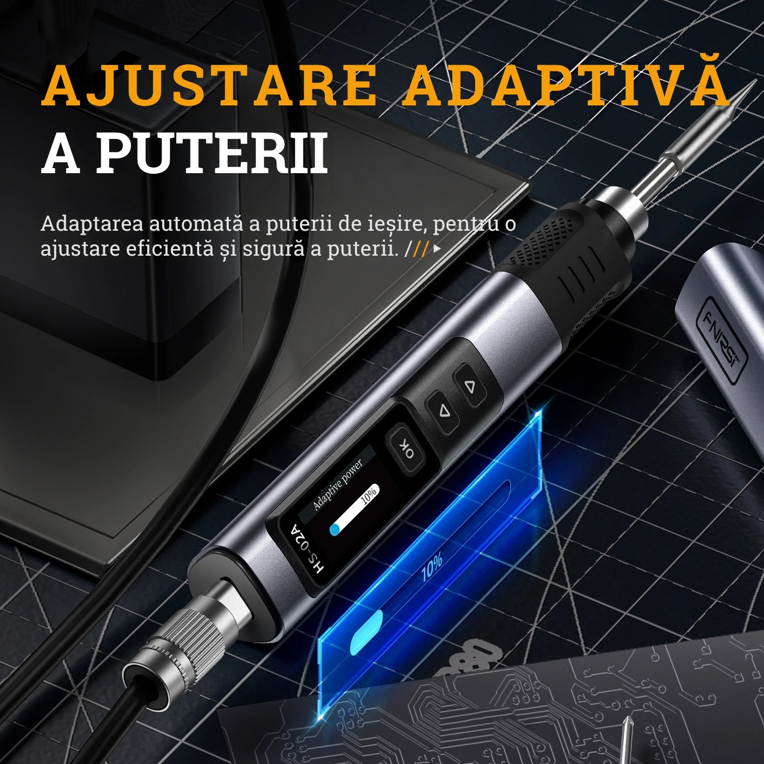 Fier de lipit electric letcon, HS-02A, 100W, OLED, Temperatura ...