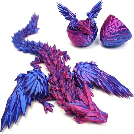 Figurina Dragon 3D, Set cu ou de dragon, Ornamente de dragon zburator ...