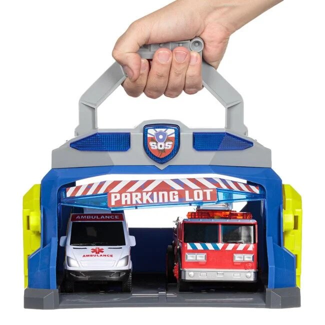 Statie cu 4 Vehicule de Salvare (Politie, Pompieri, Ambulanta ...