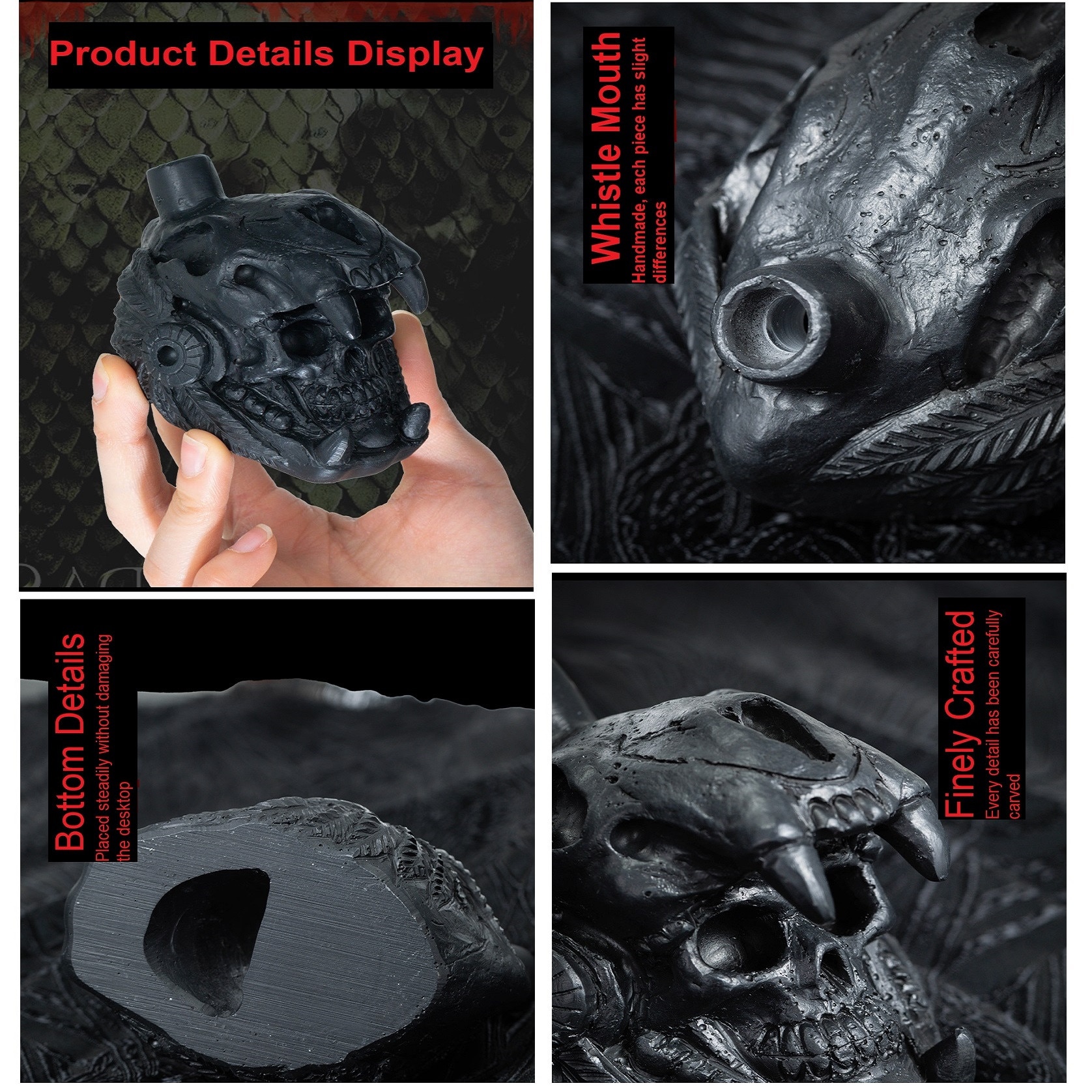 Fluier Aztec din rasina - Arta handmade, sunet infricosator si puternic ...