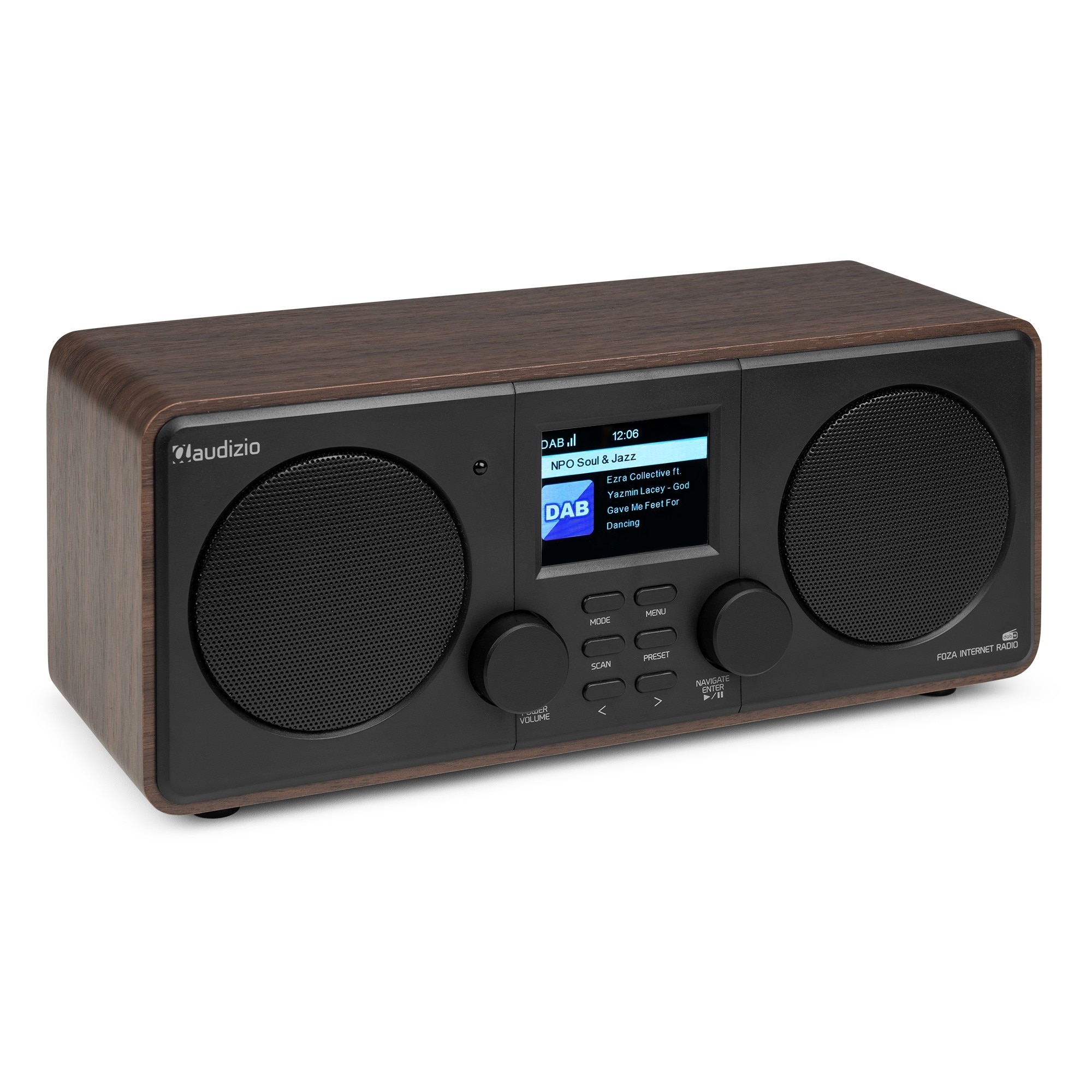 Radio internet, 50W, Bluetooth/USB/FM/DAB+/Wi-Fi, maro, Audizio FOZA ...
