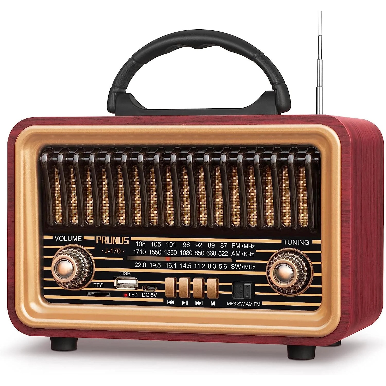 Radio Clasic Vintage NNS NS-6639BT cu Bluetooth, MP3, USB si baterie ...
