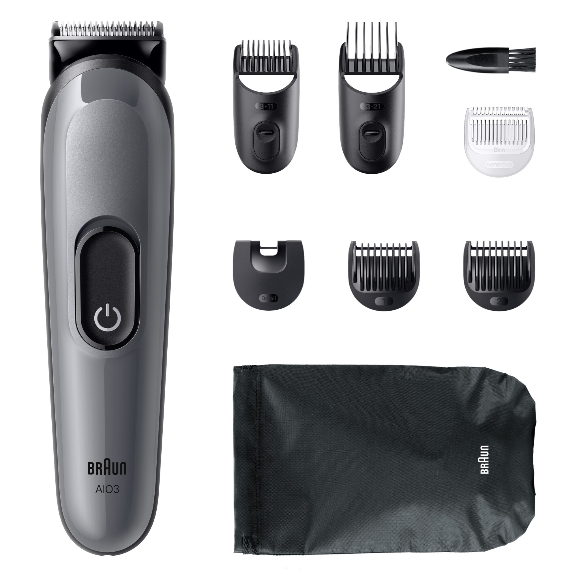 Aparat de tuns multifunctional Braun All-in-One Seria 3 AIO3540, 8-in-1 ...