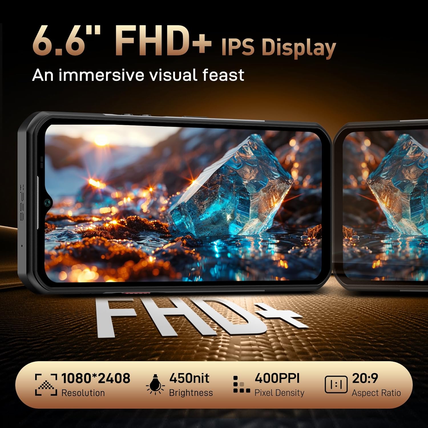 Мобилен телефон OUKITEL WP39 Pro, 36GB+512GB, MTK Dimensity 6300, 64MP+32MP камера, Android 14 ...