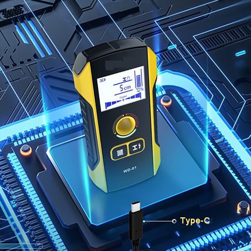 Detector electronic de perete, Rqiurpn, 6 in 1, detectare lemn, metal ...