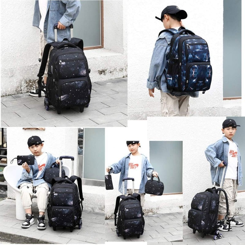 Set Ghiozdan troler Scoala 3 Piese, Excitat®, cu punga de creion ...