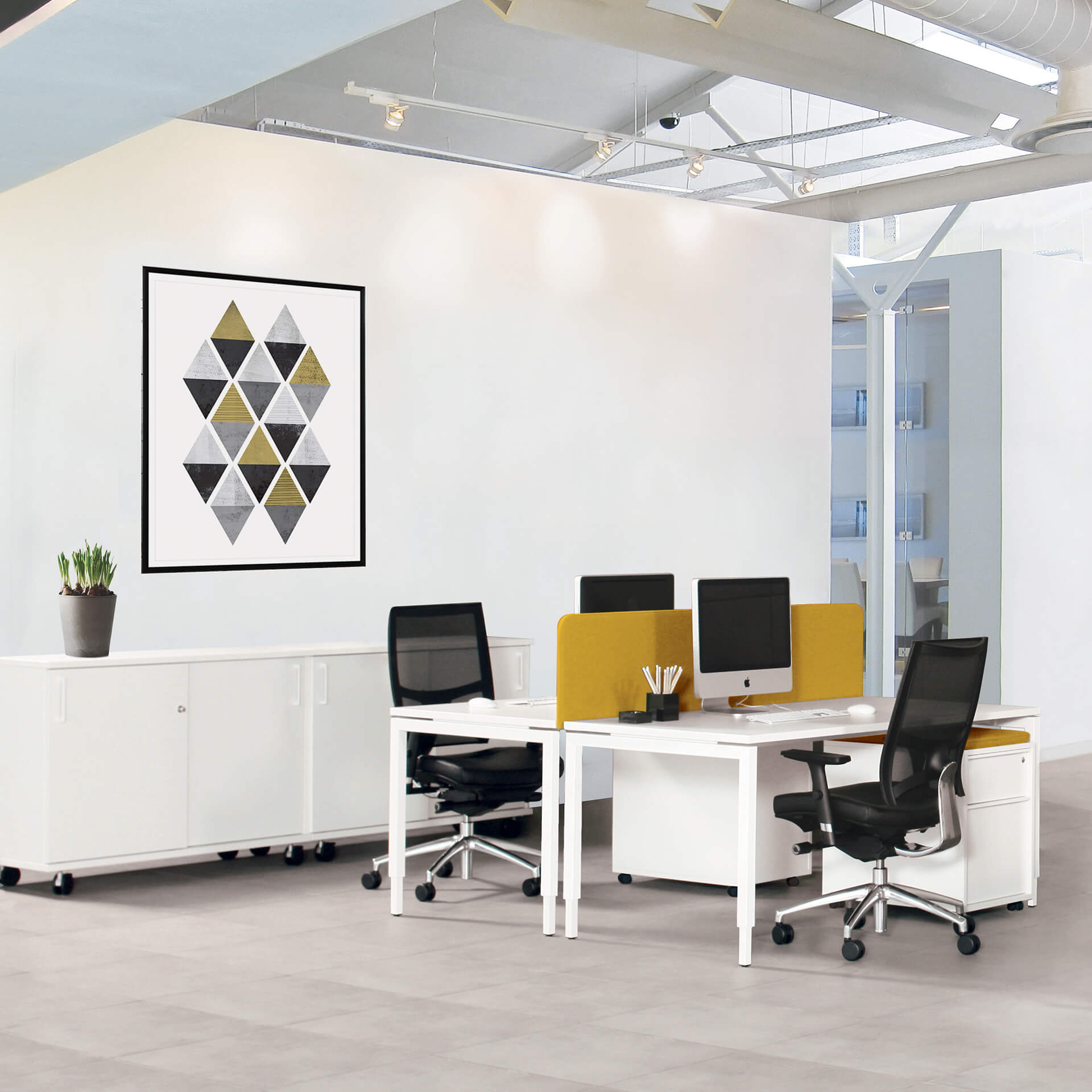 Narbutas Nova U íróasztal, 1200x700x740 mm, fehér melamin, fehér fém, U láb - eMAG.hu