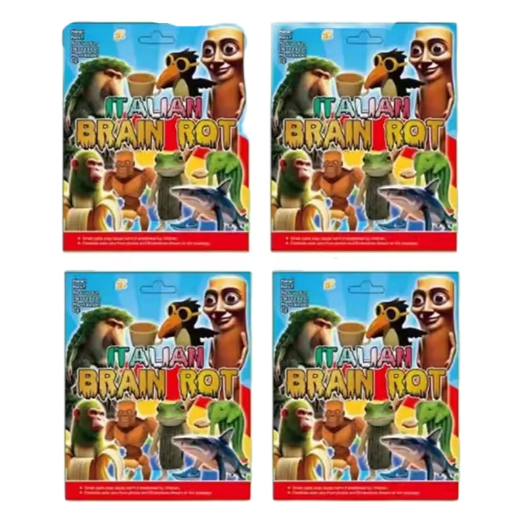 Set 4 figurine Brain Rot, Tung tung sahur, bombardino crocodilo ...