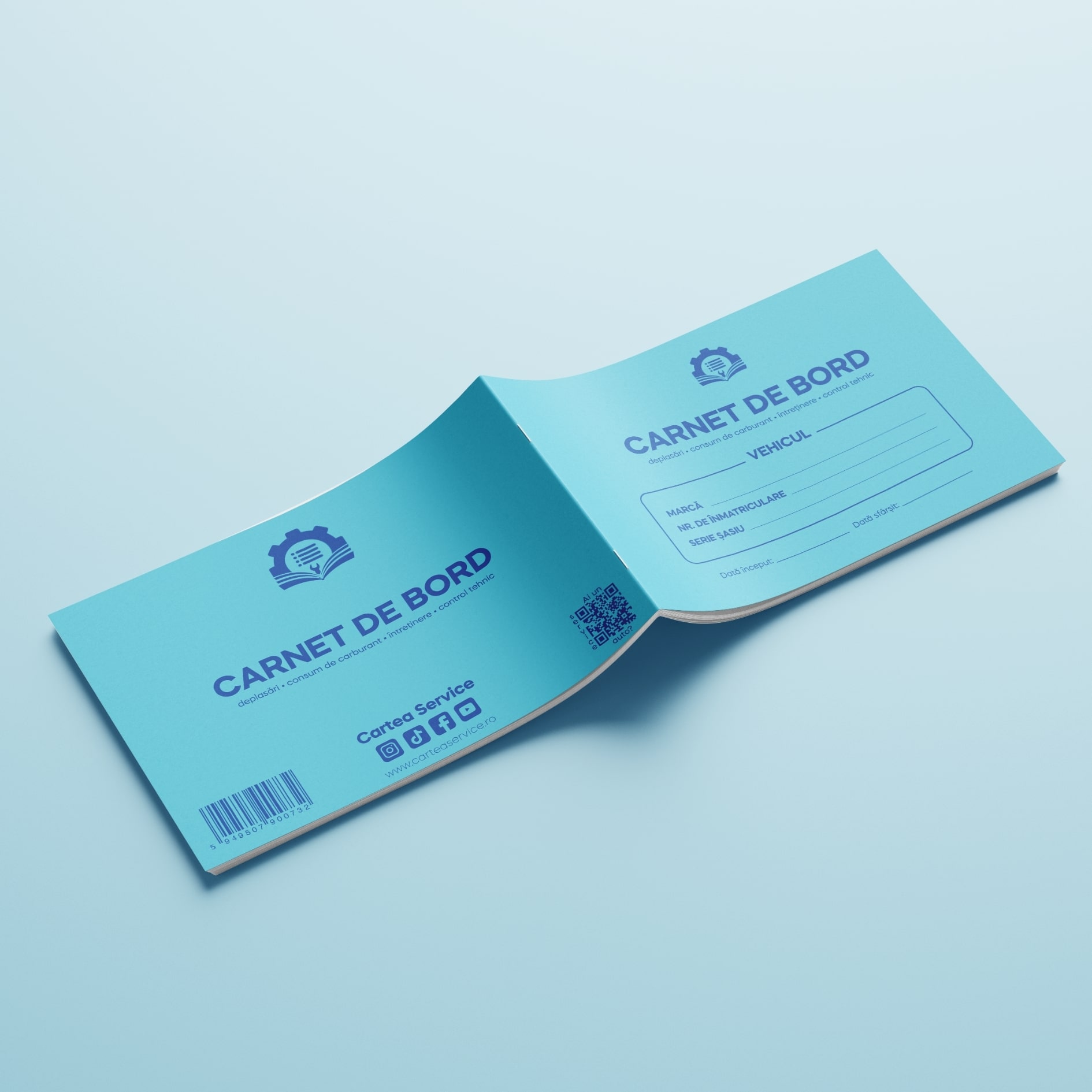 Carnet de Bord Auto – Format A5, 48 Pagini, Pentru Flote, Transport si ...