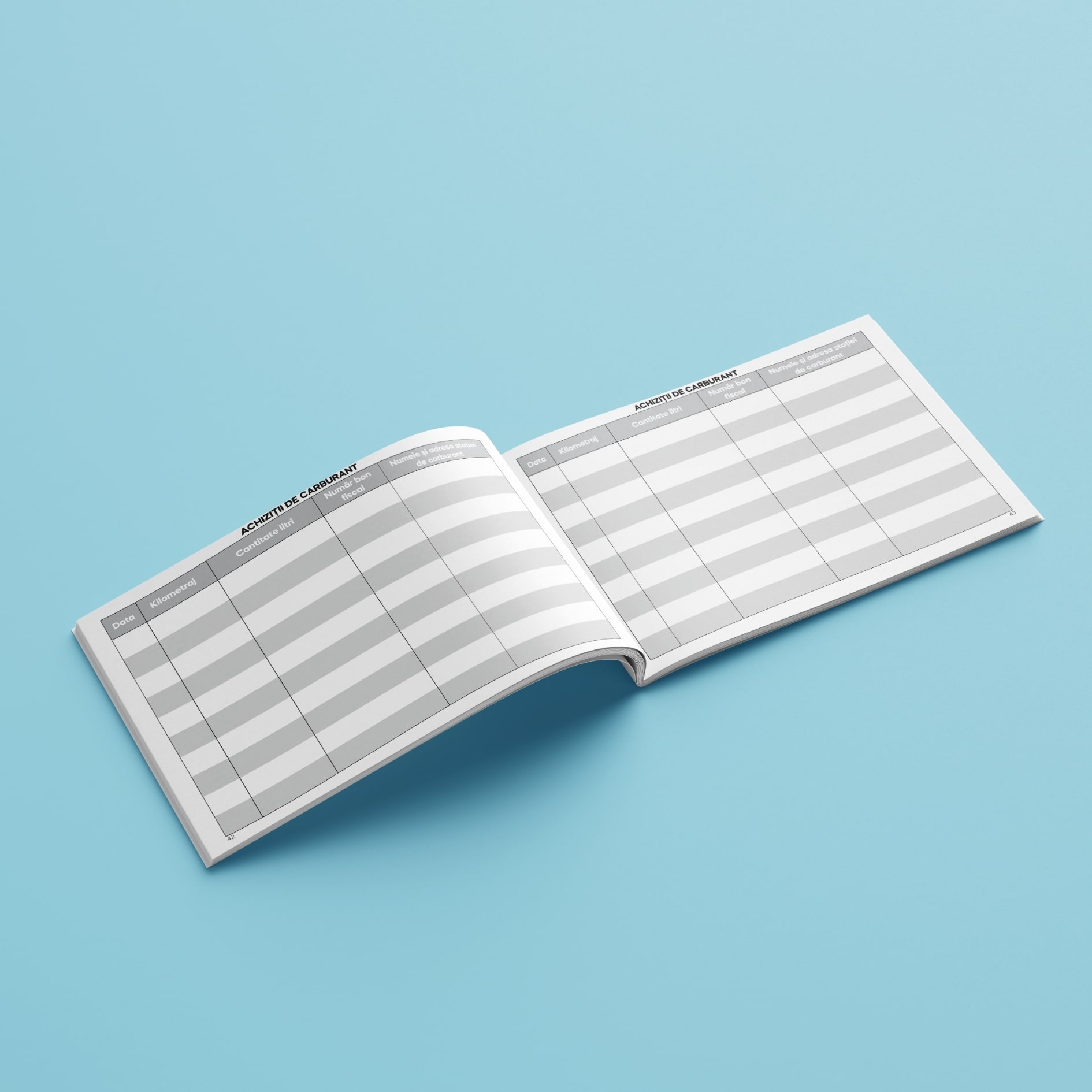 Carnet de Bord Auto – Format A5, 48 Pagini, Pentru Flote, Transport si ...