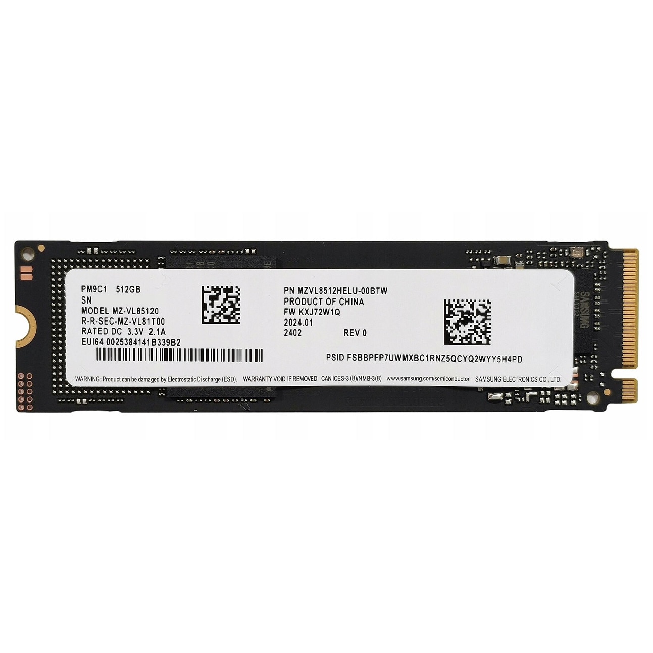 SSD Samsung PM9C1 512GB PCIe 4.0x4, NVMe, format M.2 2280, viteza read ...