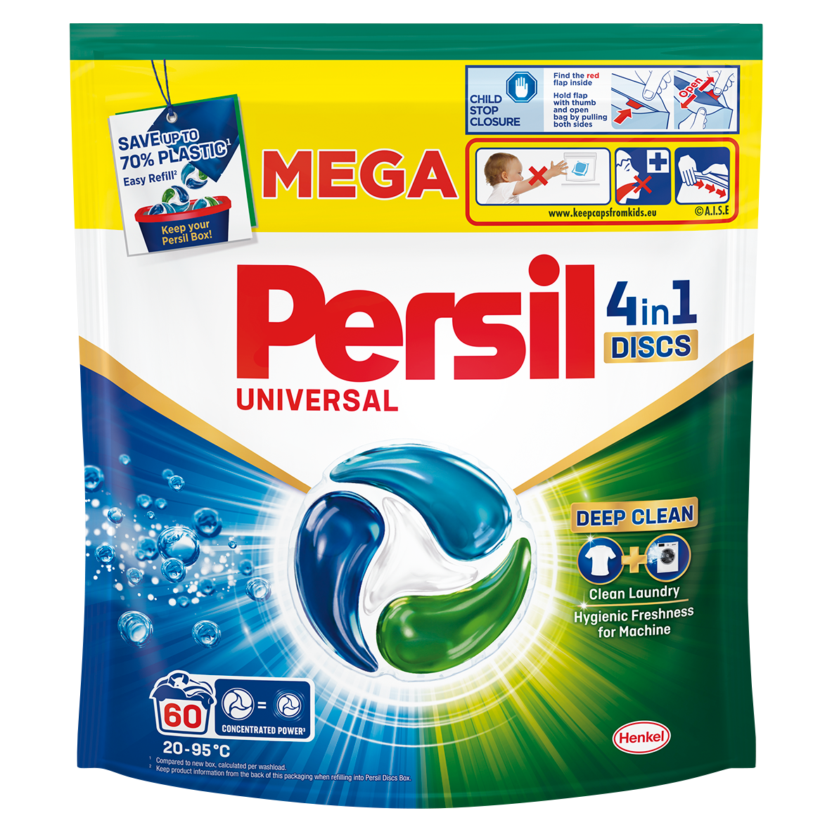 Detergent Capsule Persil 4in1 Discs Universal, 60 buc, curatare ...