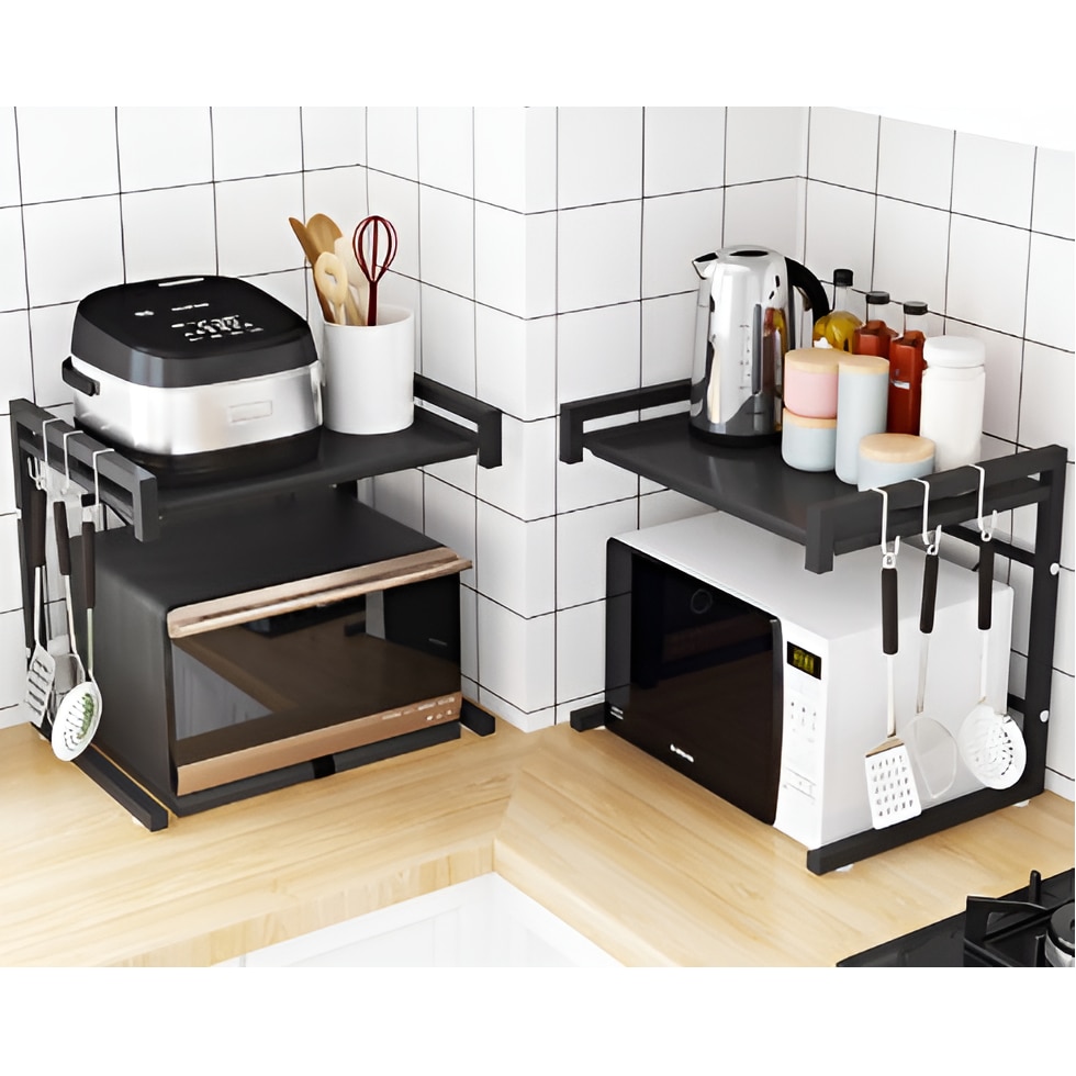 Raft metalic extensibil multifunctional, pentru microunde, depozitare ...