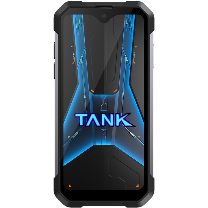 Telefon mobil Unihertz Tank Mini, Dual SIM, 4G, HD+ 4.3', 15GB RAM (8GB + 7GB EXT), 256GB ...