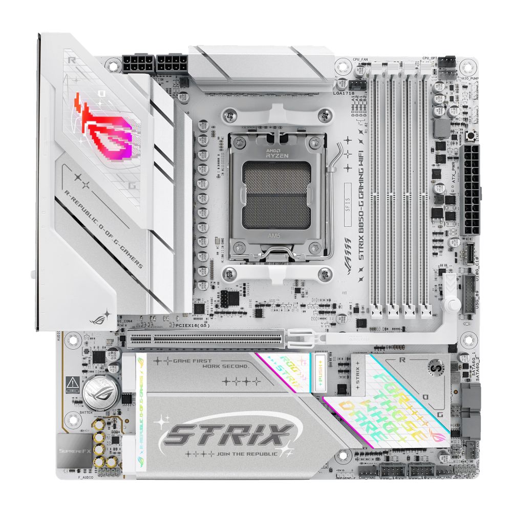 Asus ROG STRIX B850-G GAMING WIFI alaplap, AMD B850, 4xDDR5, Micro ATX ...