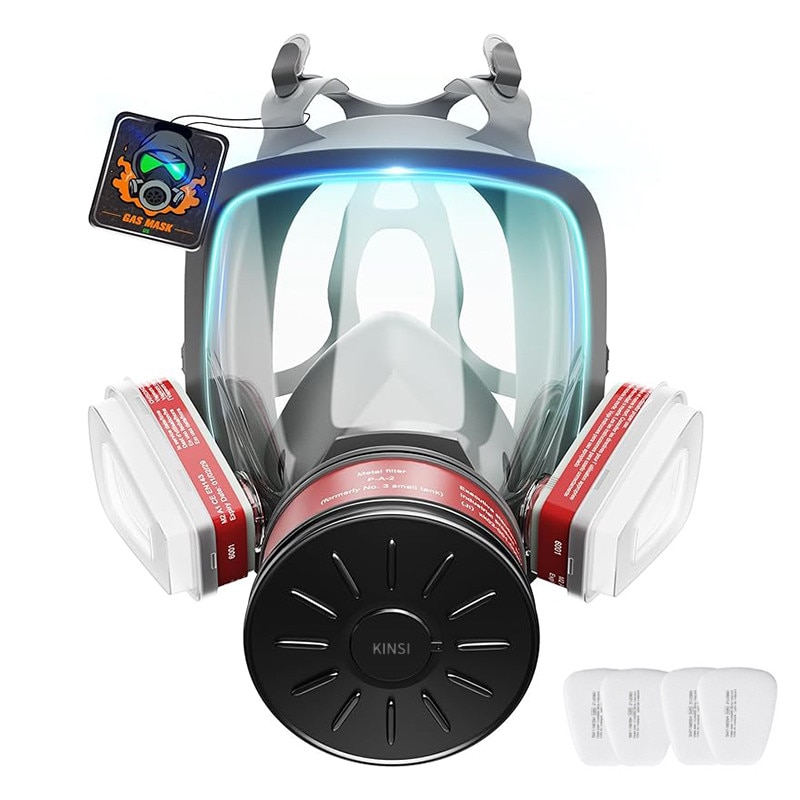 Masca Faciala Integrala cu Filtru, KINSI, Set 4 Filtre Bumbac ...