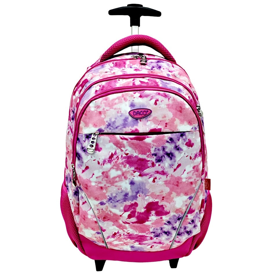 Ghiozdan troler fete, Roz, Daco GH4012 + suport de birou FLR - eMAG.ro