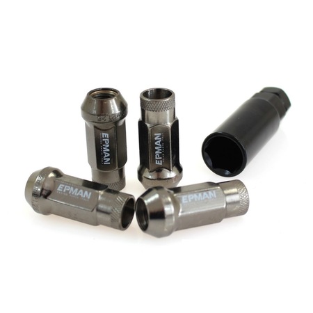 Set 20 piulite roata, Epman, Titan, JDM M12x1.5, Argintiu - eMAG.ro