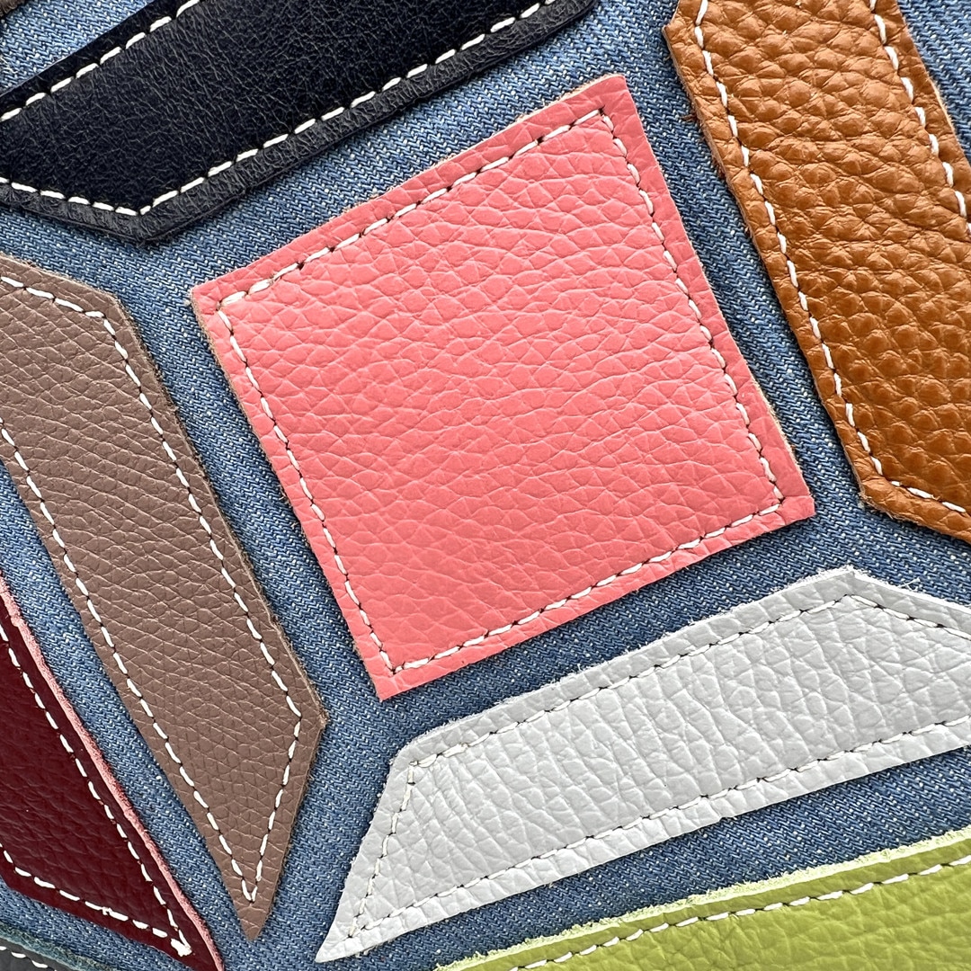 Geanta de umar dama din piele naturala multicolora, 40x29x16 cm - eMAG.ro