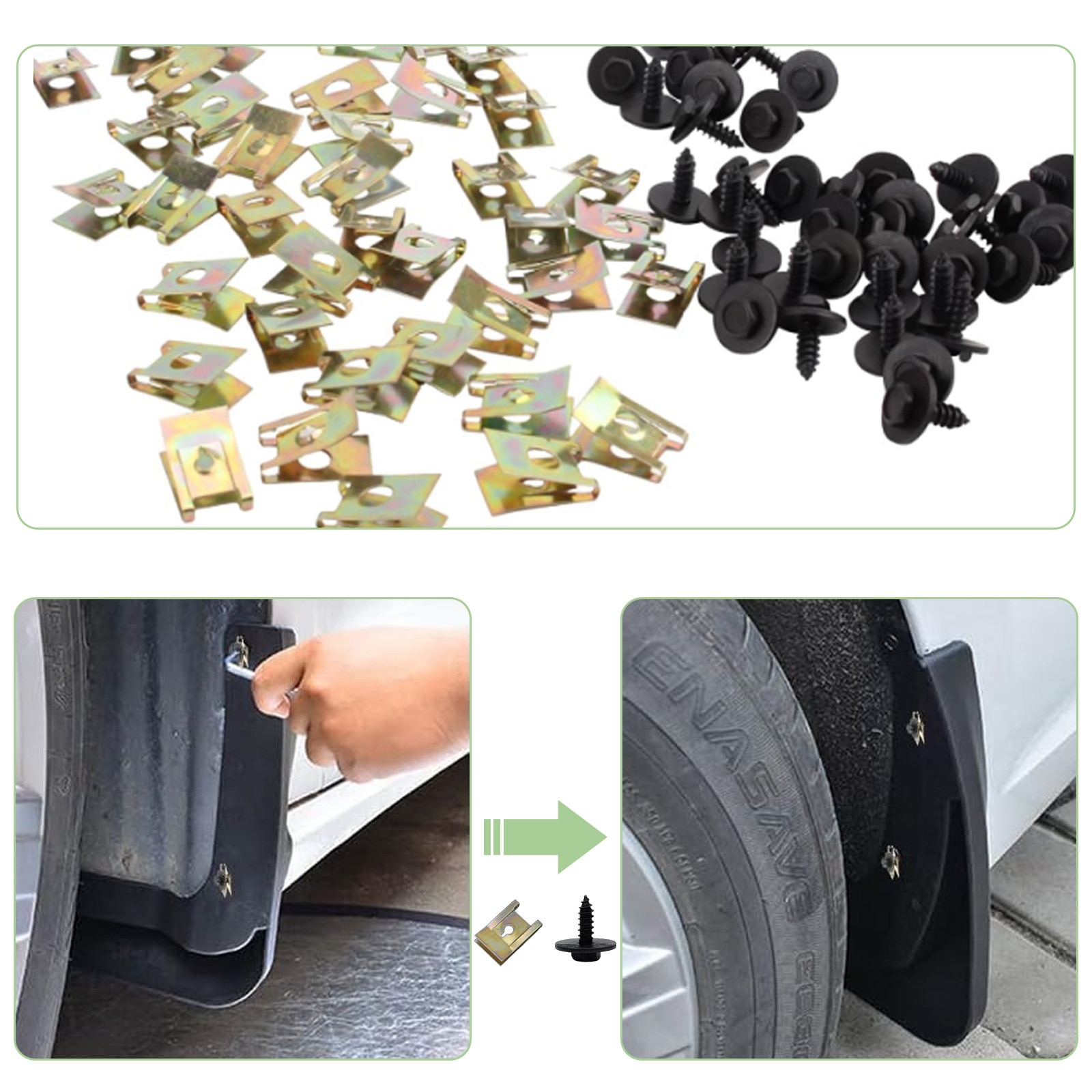 Set 20 bucati cleme si suruburi din otel inoxidabil, negru, pentru ...