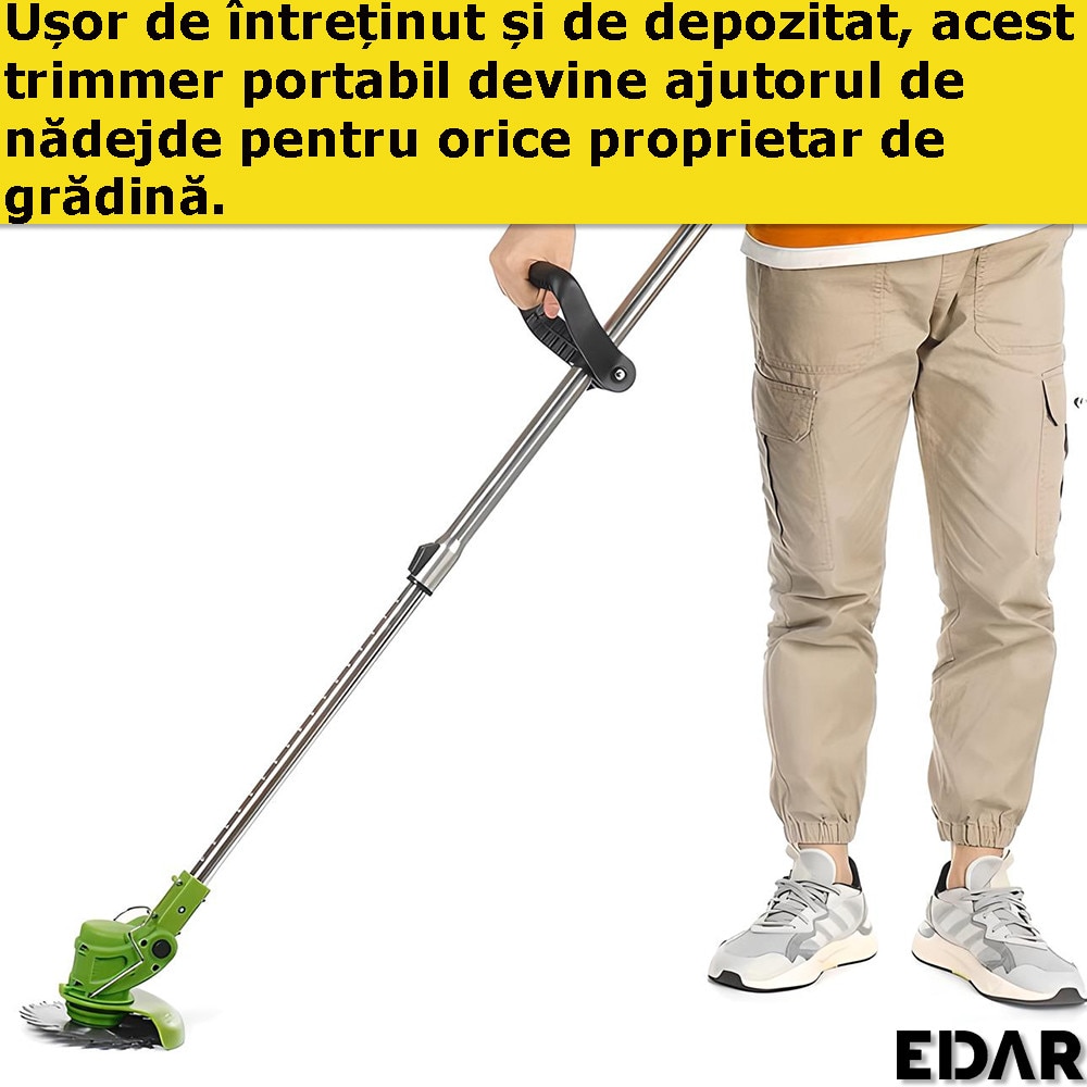 Motocoasa EDAR Electrica, Masina De Tuns Iarba, Trimmer Portabil Fara ...